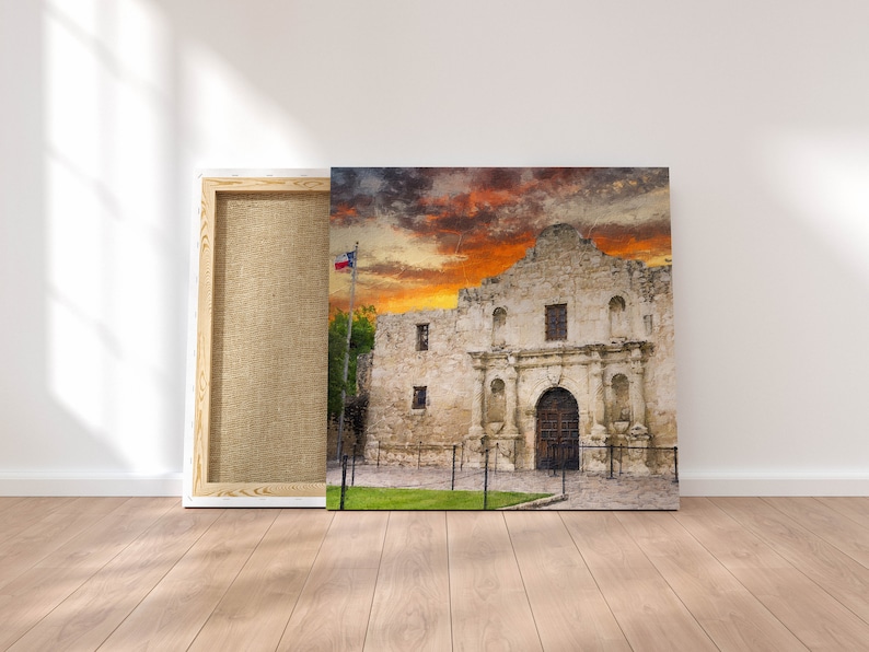 The Alamo San Antonio Canvas Print – Modern Texas Landmark Wall Art - Etsy