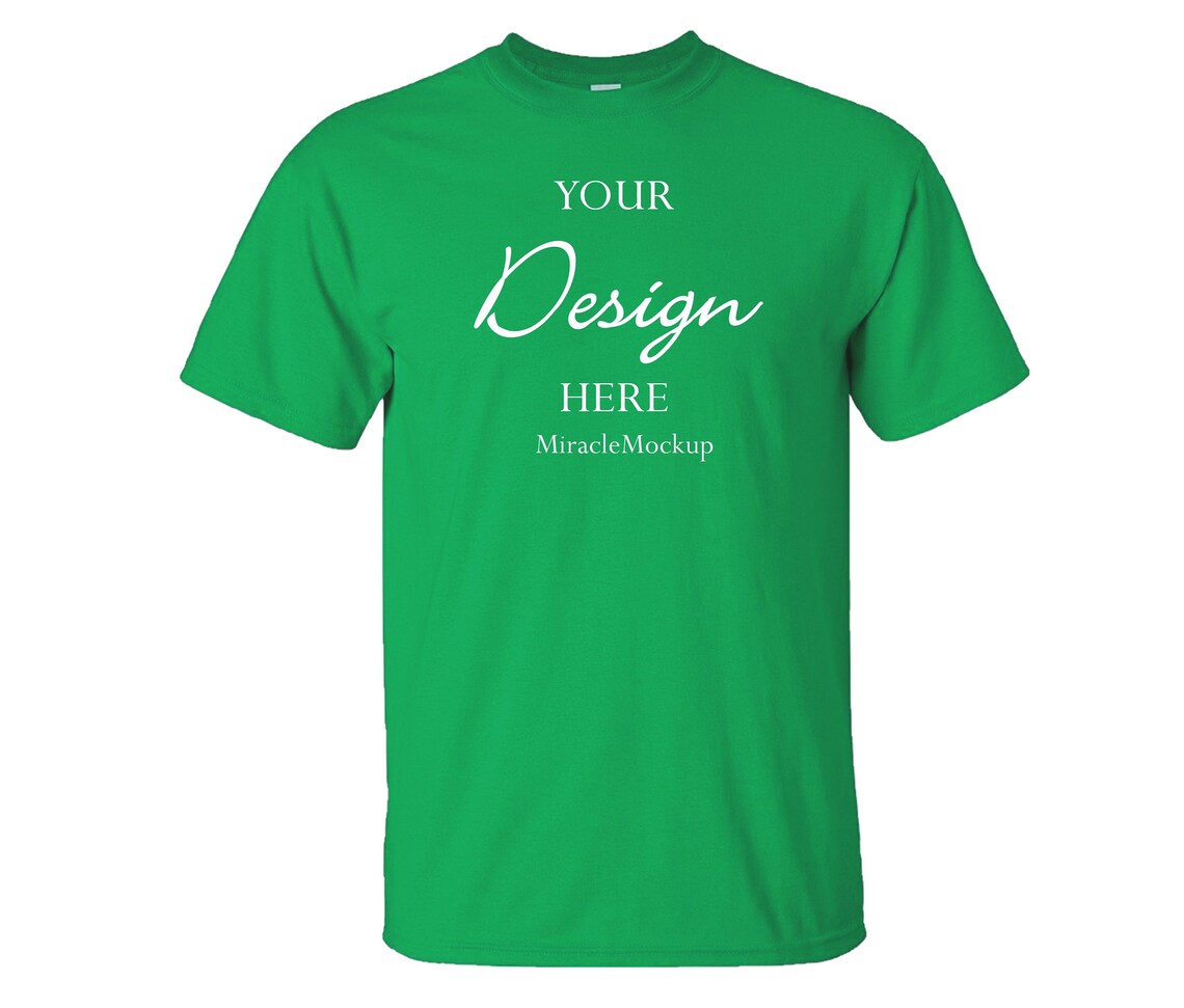 Antique Irish Green Gildan G500 Mock up Design Mock-up White - Etsy