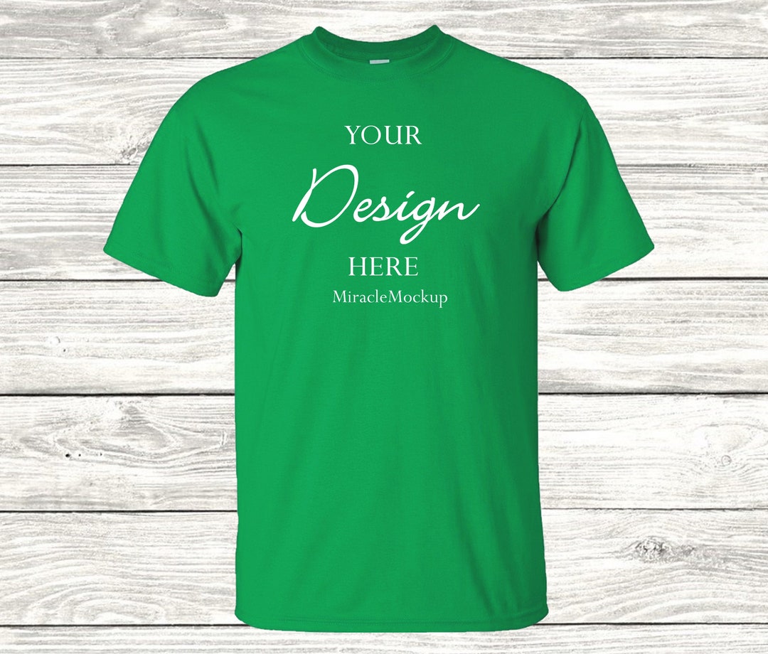 Irish Green T-shirt Mockup: Gildan G500 Flat Lay (digital Download) - Etsy