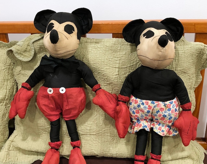 1920's Minnie and Mickie Mouse Made From Pattern - Etsy