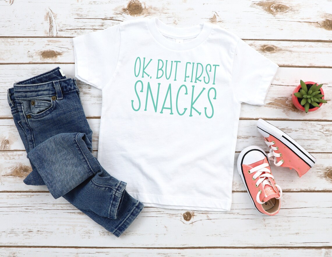 Ok but First Snacks Toddler Shirt, Funny Toddler Shirt, Toddler Snack ...
