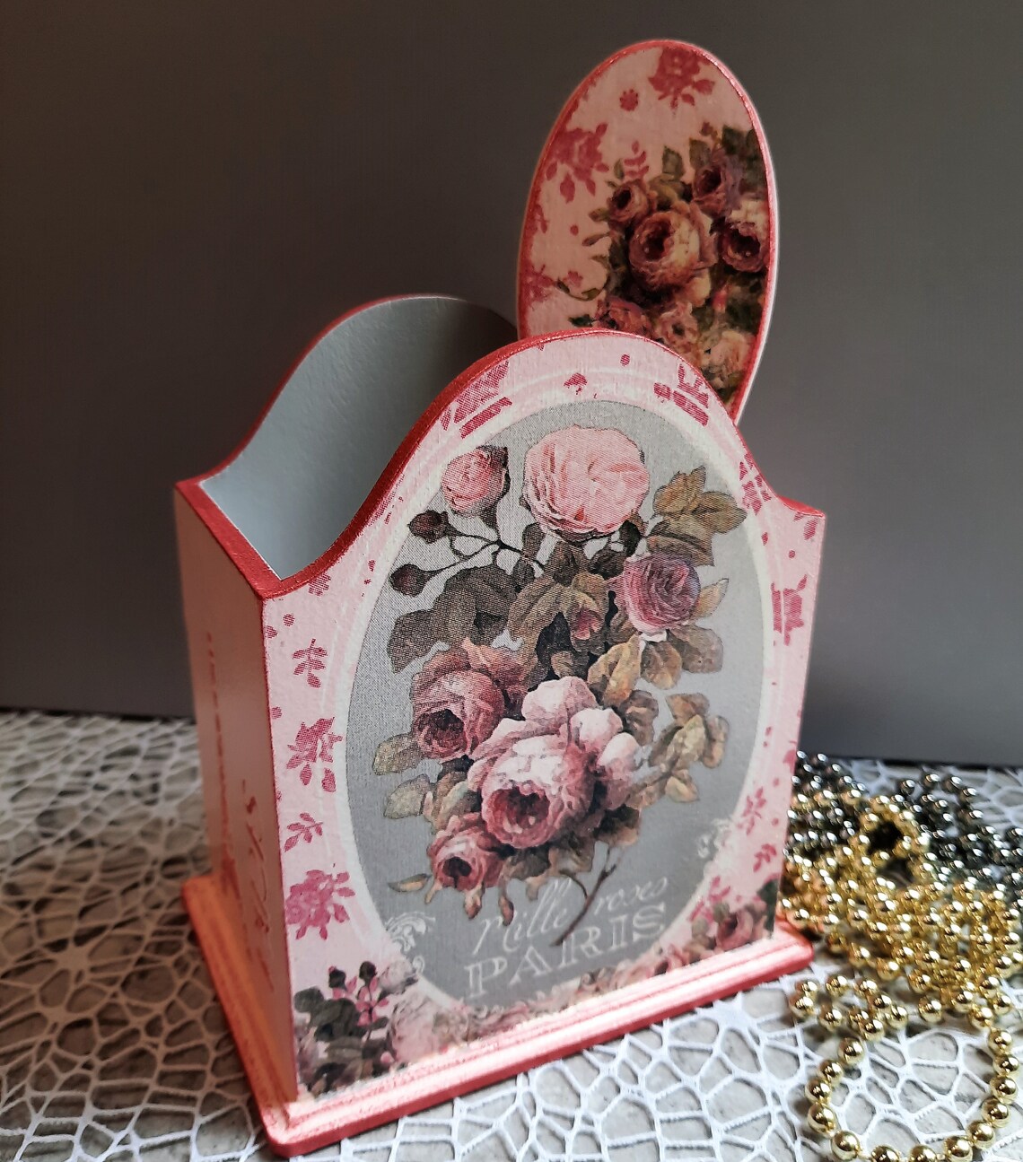 Traditional Handmade Wooden Coastersvintage Roses in Home - Etsy