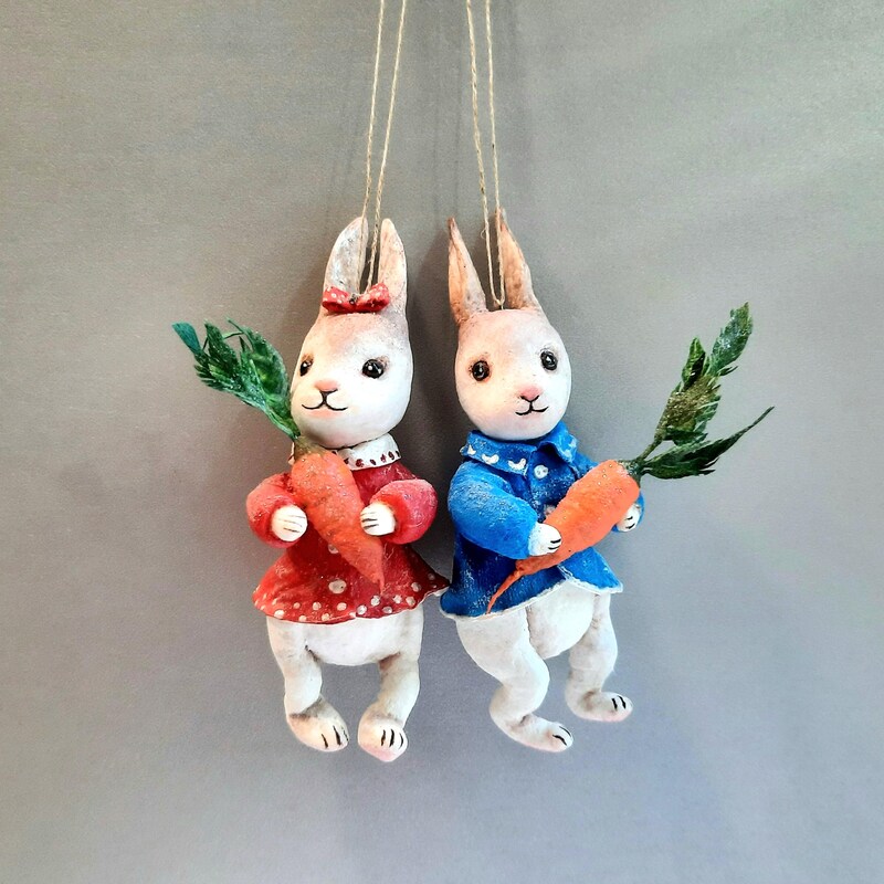 Rabbit Ornament - Etsy