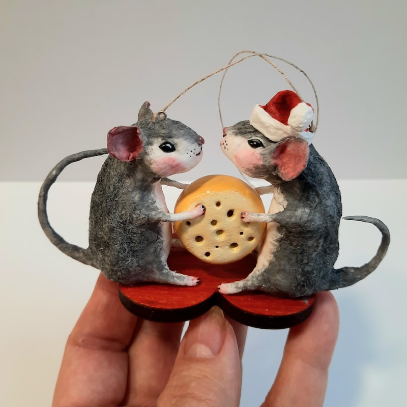 Cotton Mouse Figurine - Etsy