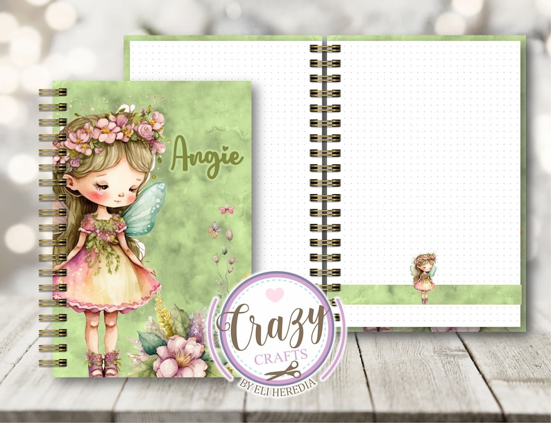 NOTEBOOK Half Letter Fairy / Notebook With Stripes, Squares and Dots ...