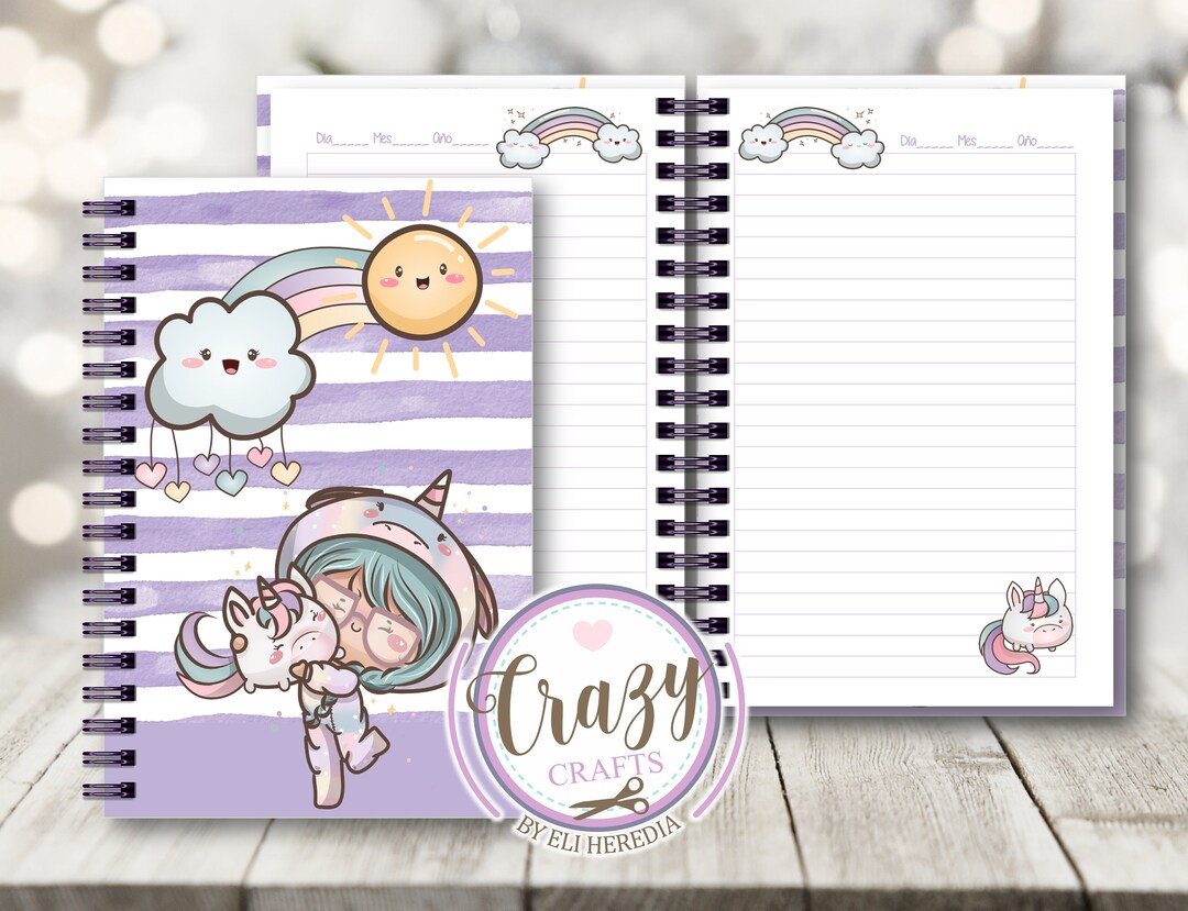 NOTEBOOK Half Letter Rainbow / EDITABLE Pptx / Pdf Ready to Print - Etsy