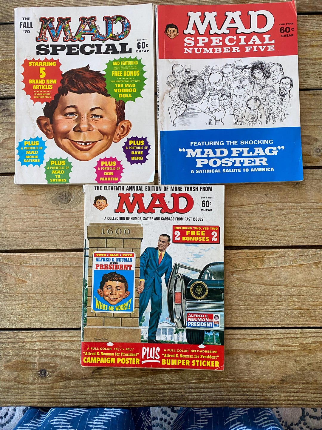 VINTAGE MAD MAGAZINES - Random Selection of 3 Magazines - Etsy