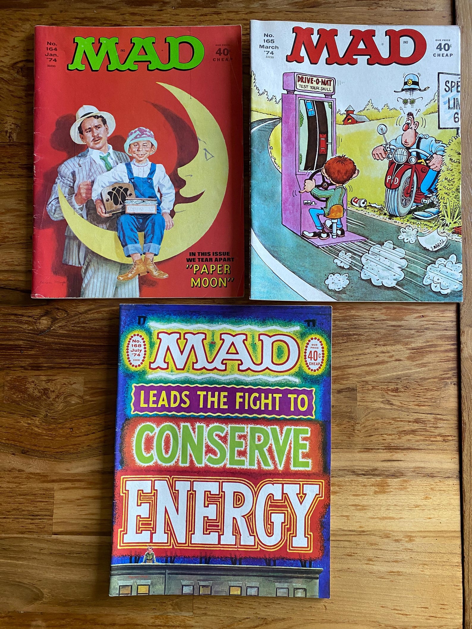 VINTAGE MAD MAGAZINES From 1974 - Lot of 3 - Etsy