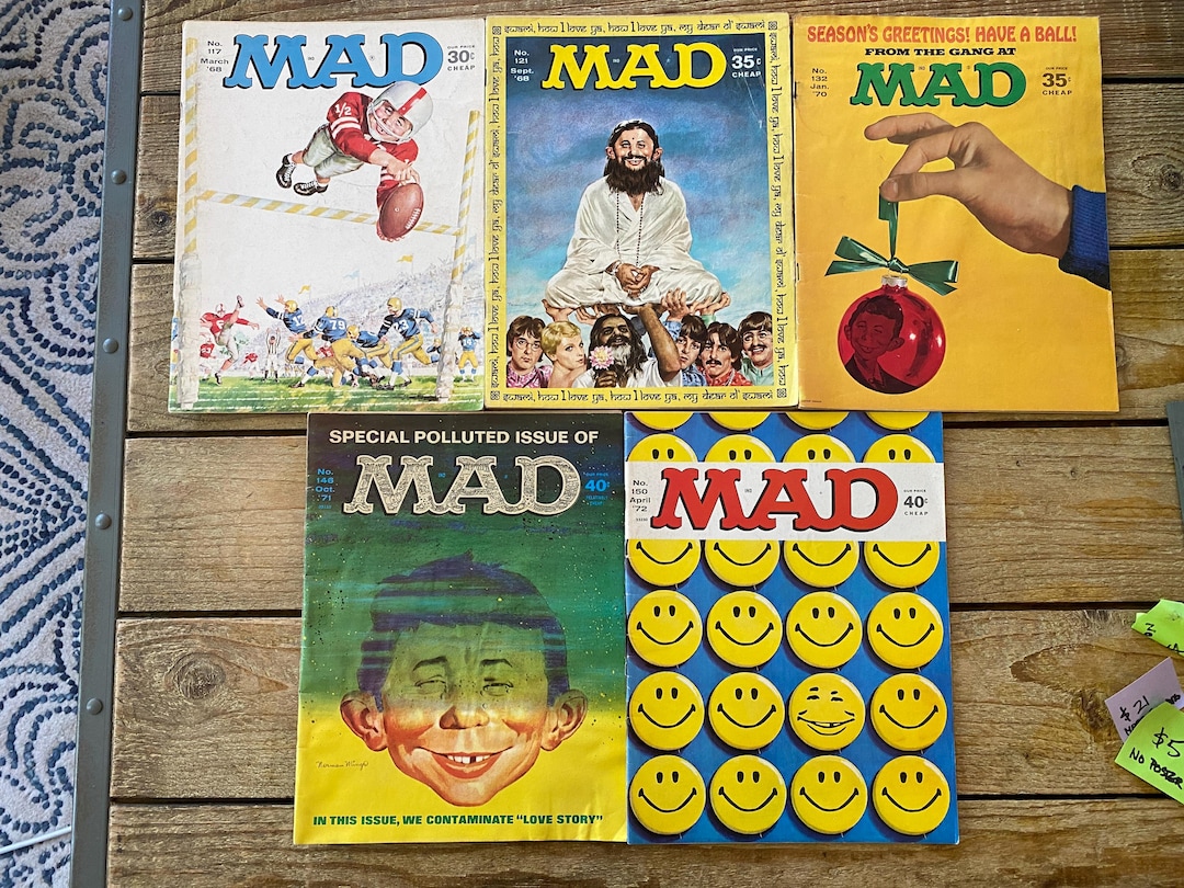 VINTAGE MAD MAGAZINES Random Lot of 5 Magazines - Etsy