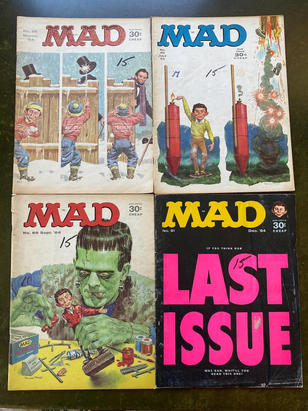 VINTAGE MAD MAGAZINES From 1964 - Lot of 4 Magazines - Etsy