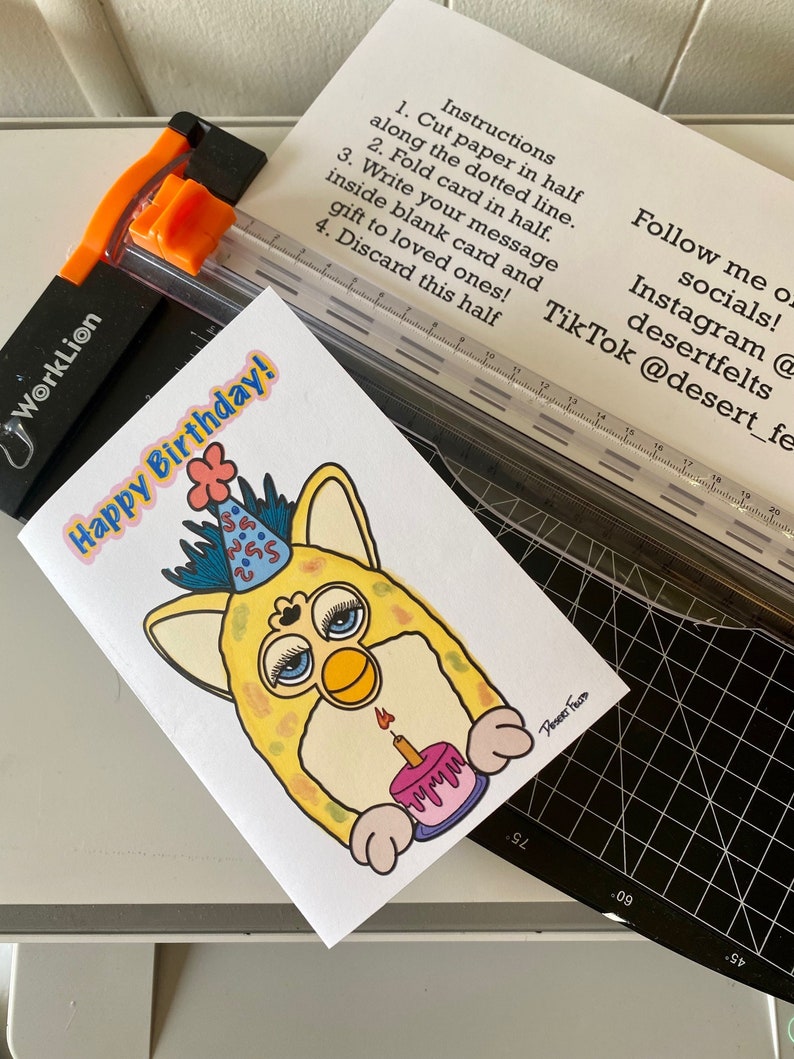 Furby Birthday Card Digital Download Printable - Etsy