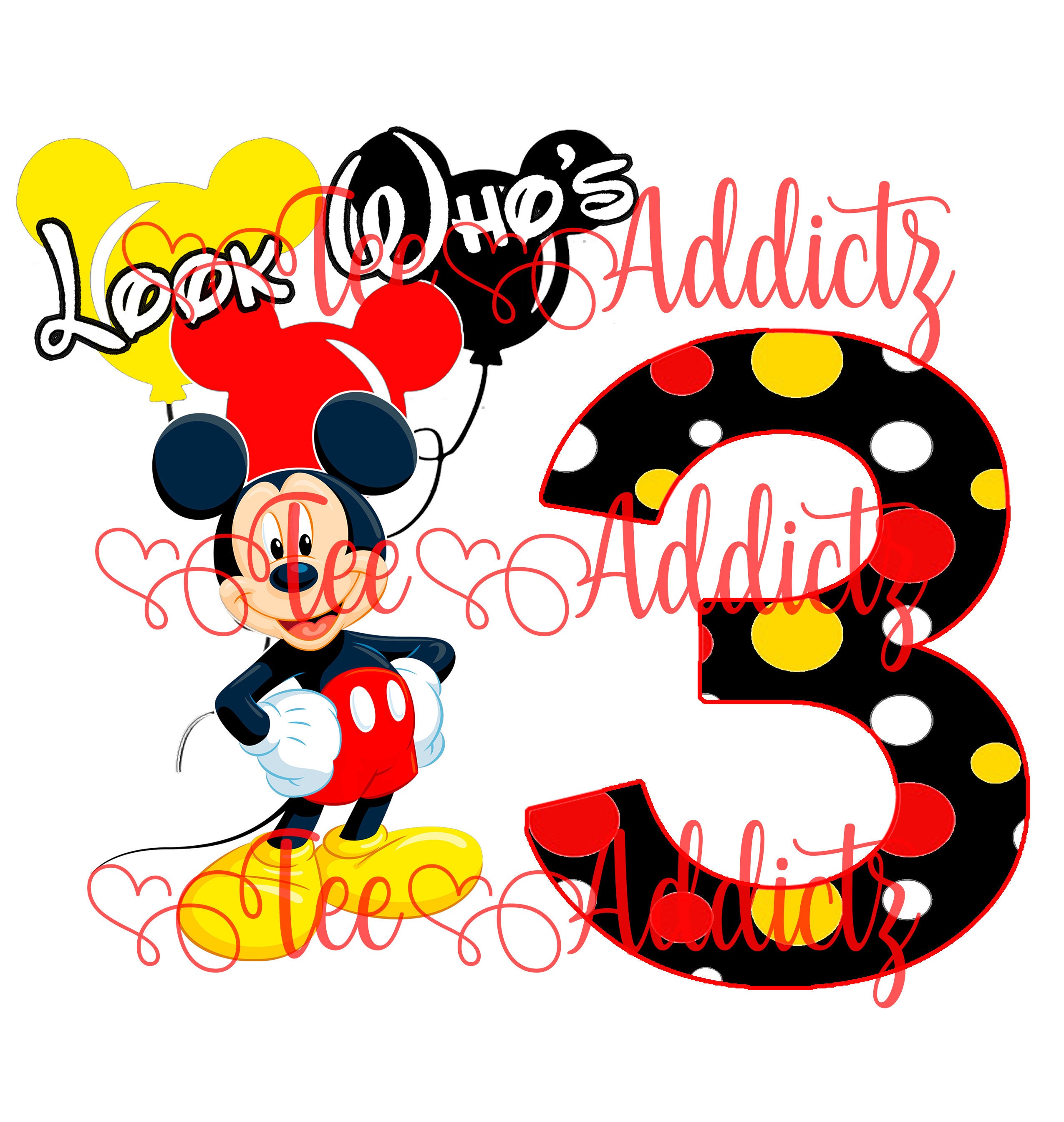 Look Who's 3 JPG/PNG - Etsy