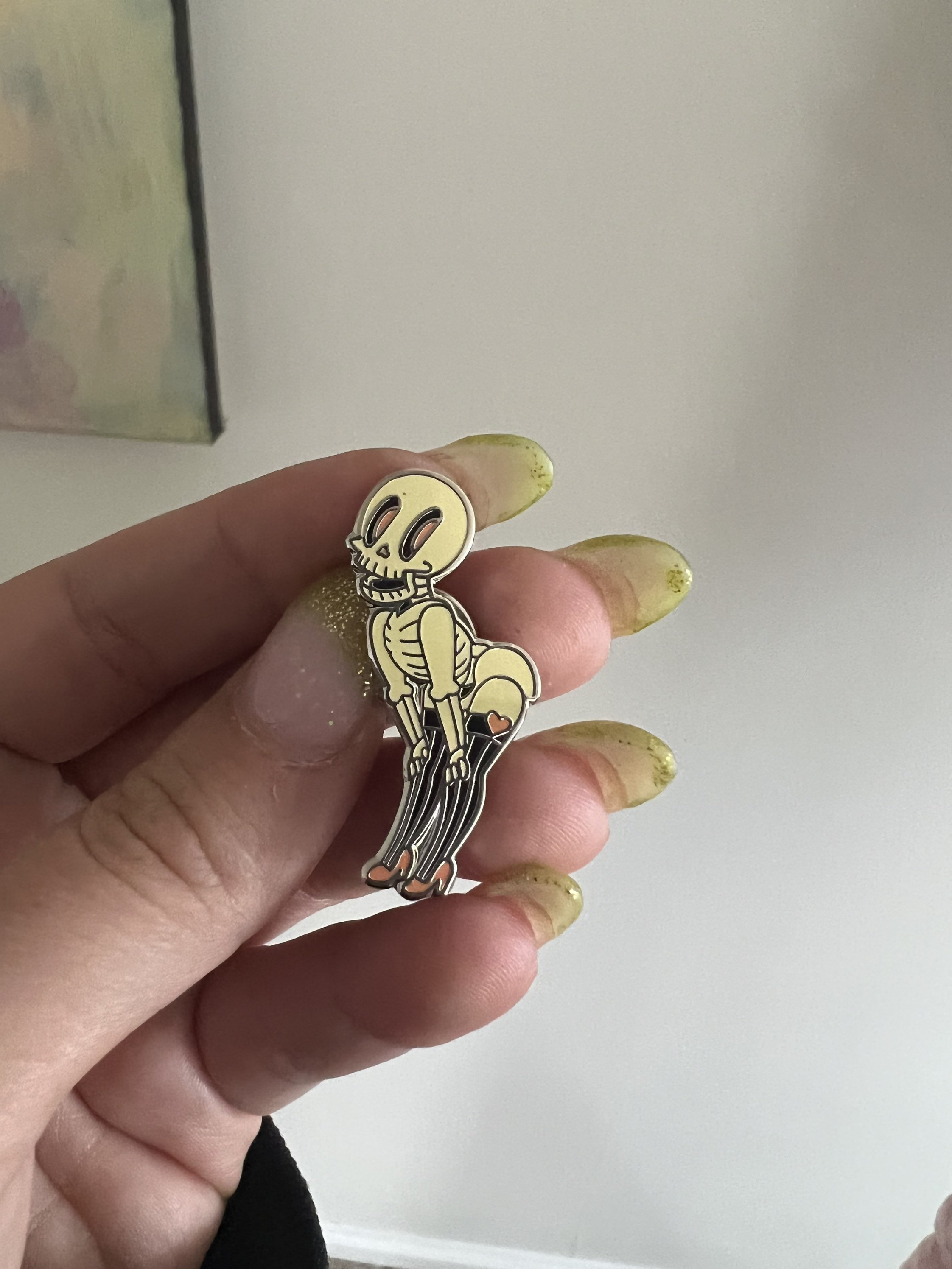Skeleton Sexy Sassy Pinup Girl Enamel Pin Skull Bones Medicine Anatomy ...