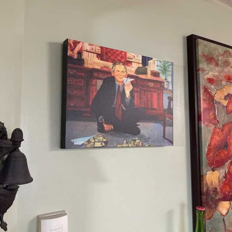 Epstein Painting George Bush Painting Bush Paper Airplane - Etsy Australia
