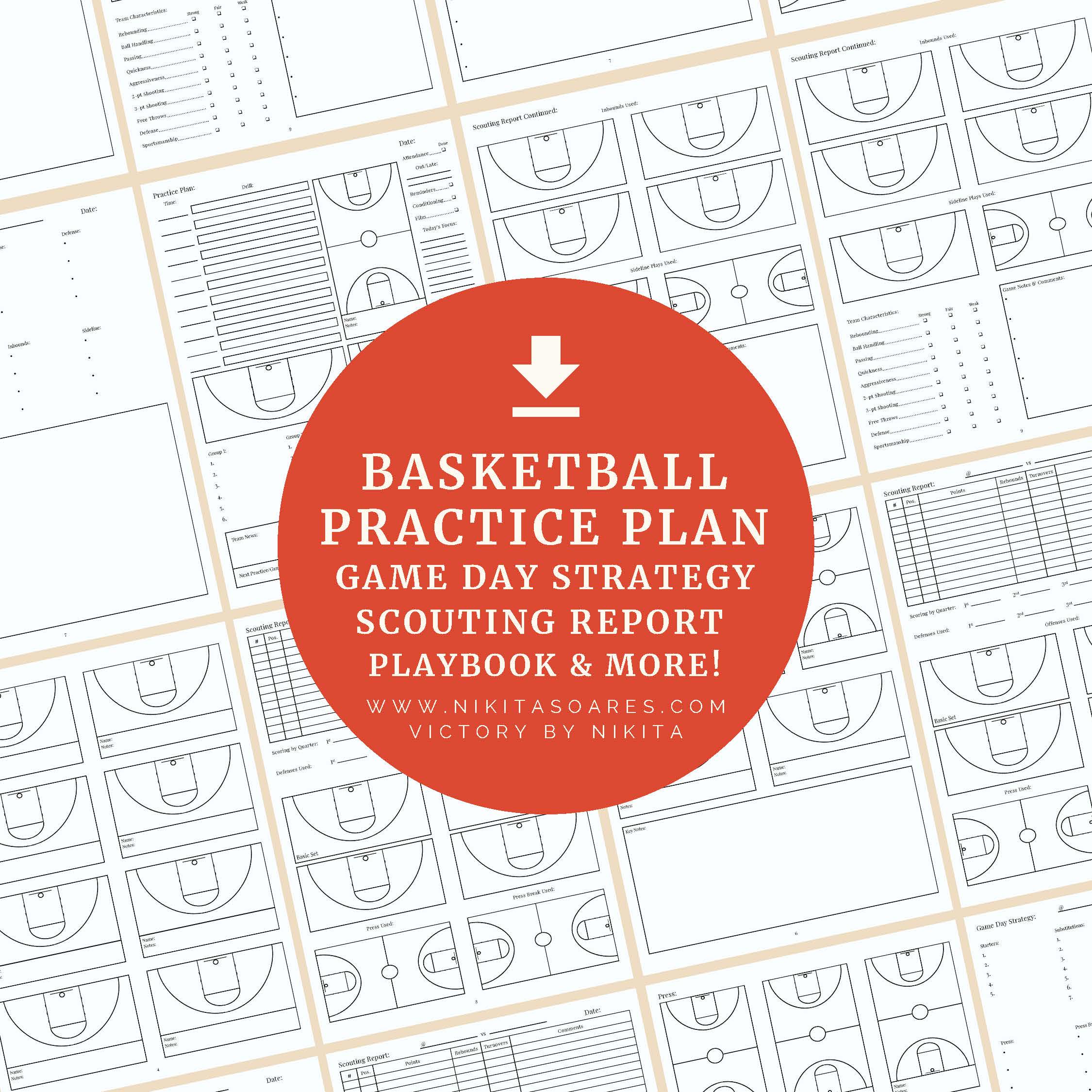 Basketball Coaching Template: Practice Plan, Playbook, Game Day ...