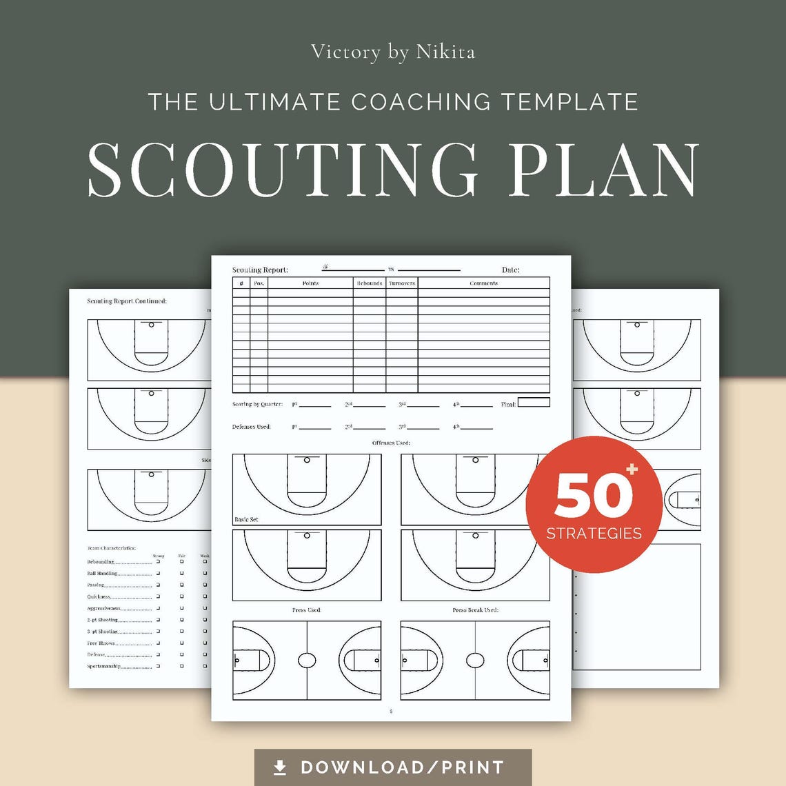 Basketball Coaching Template: Practice Plan, Playbook, Game Day ...