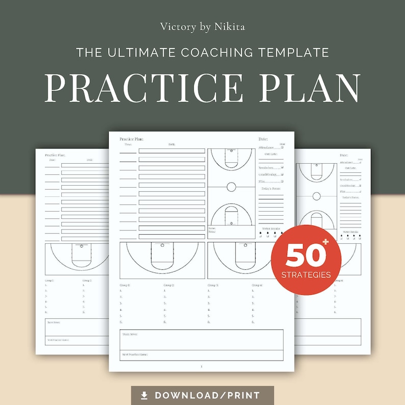 Basketball Coaching Template: Practice Plan, Playbook, Game Day ...