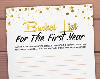 First Year Bucket List - Etsy