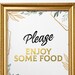 Please Enjoy Some Food Printable Sign, Baby Shower Sign, Printable ...