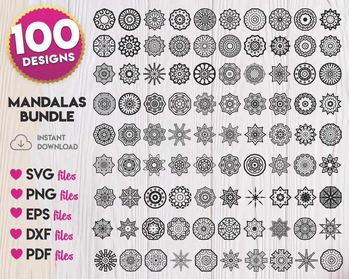 Mandalas SVG Bundle Mandalas Silhouette Svg Mandala Cricut - Etsy