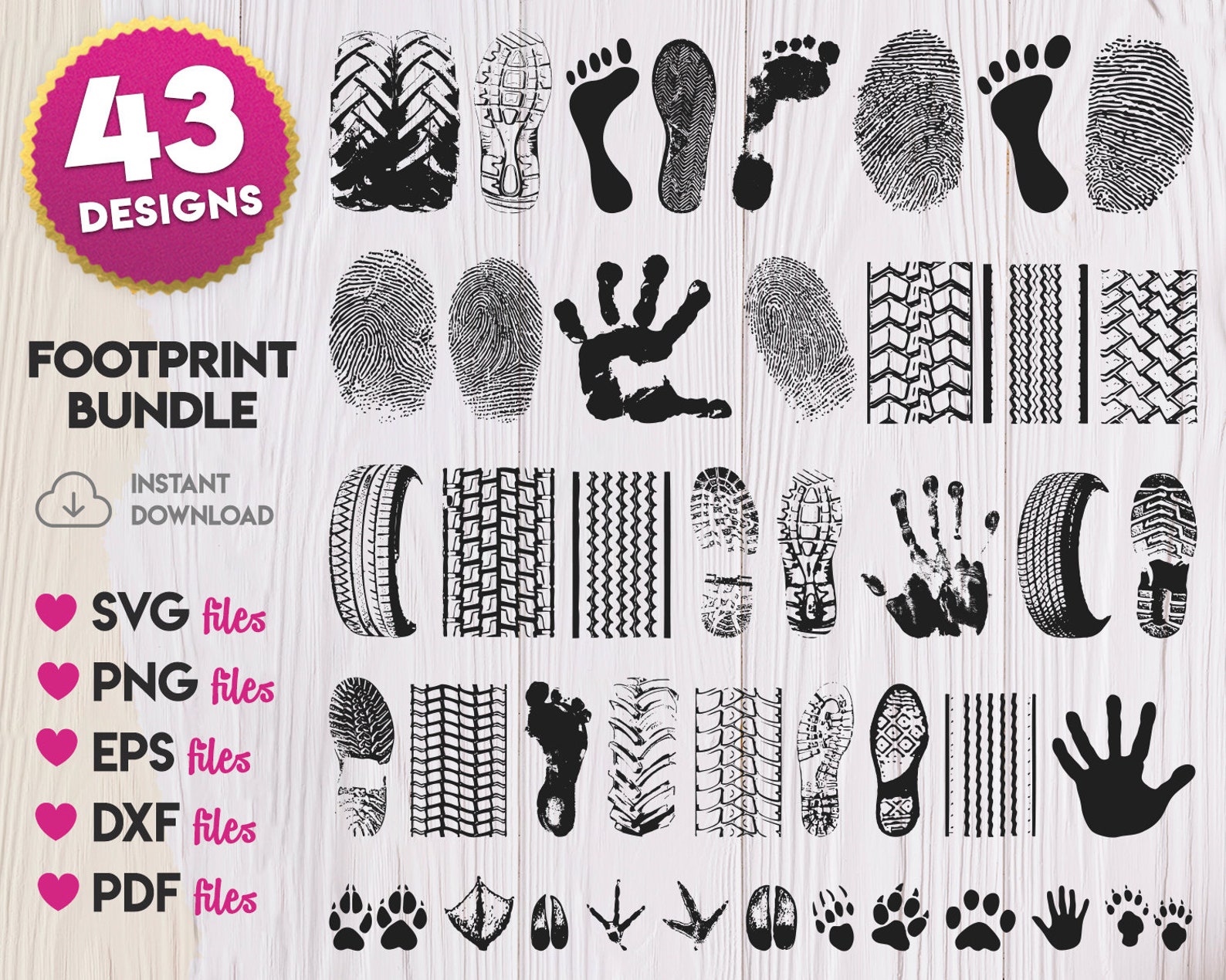Footprints SVG Traces of Tires Svg Human Footprints Svg - Etsy