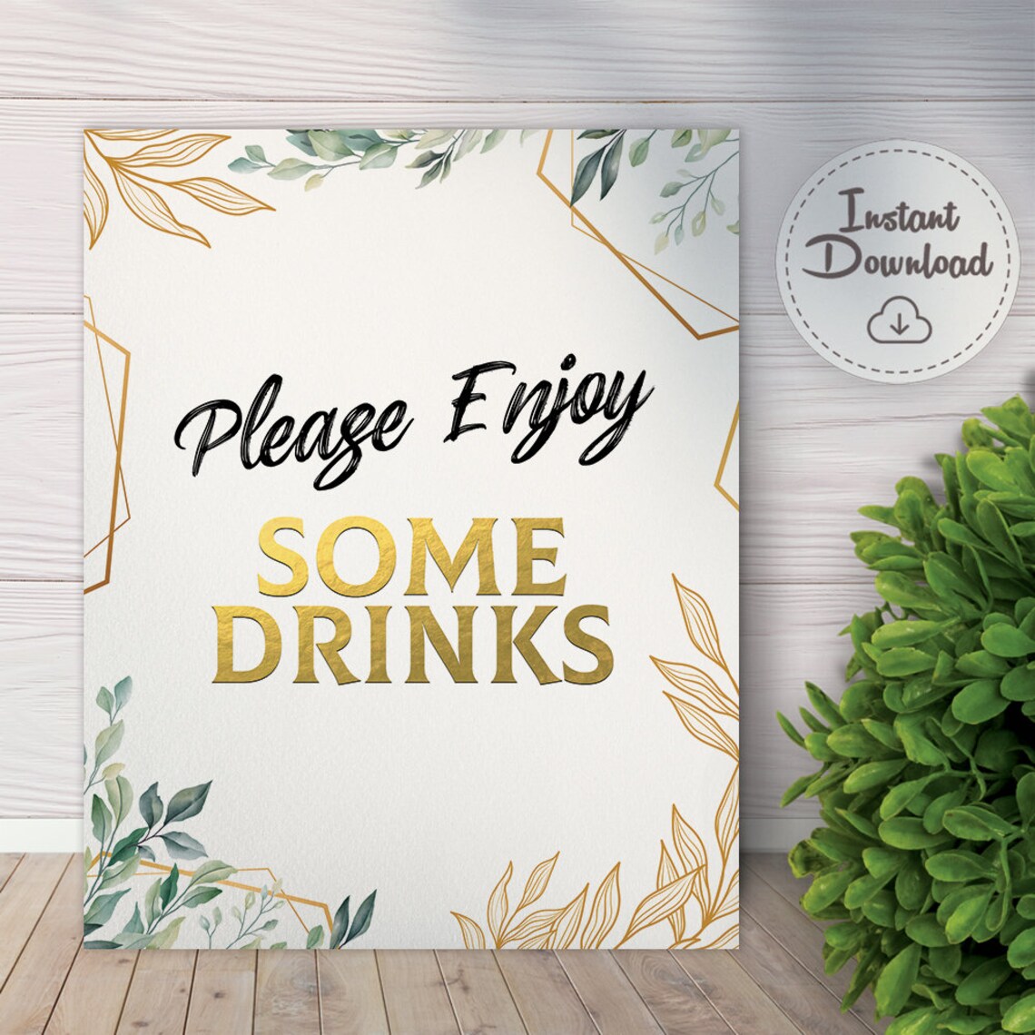 Please Enjoy Some Drinks Table Signs for Baby Shower - Etsy