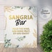 Sangria Bar Sign, Printable Sangria Drinks Table Sign, Wedding Decor ...