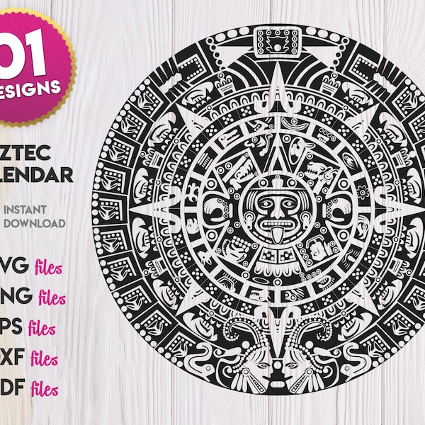 Aztec Calendar Svg - Etsy