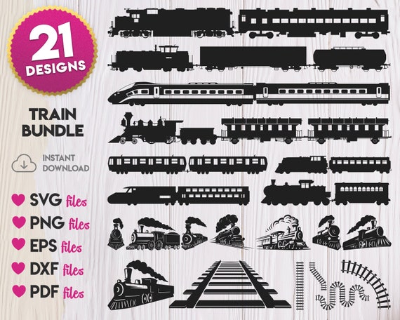 Eisenbahn Silhouette svg Zug SVG Bündel Lokomotive svg | Etsy