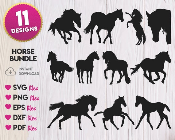 Paard Silhouet SVG Paard SVG Bundel Paard vinyl Paard - Etsy Nederland