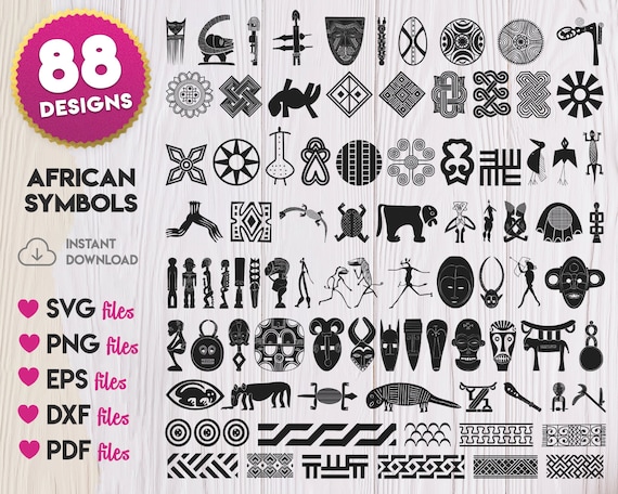 African Symbols SVG African Symbols Vector African Symbols | Etsy