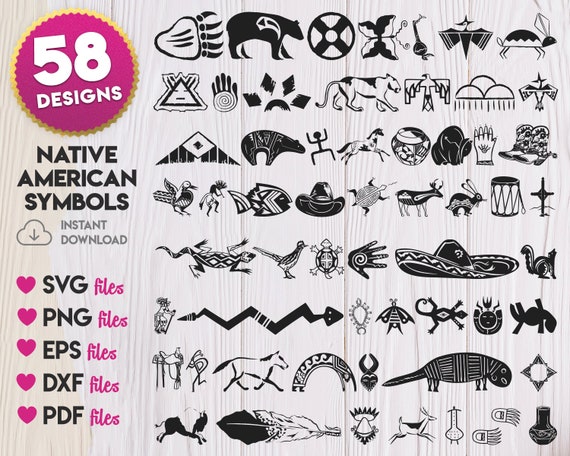 Native American Symbols SVG Bundle Native American Symbols | Etsy Australia