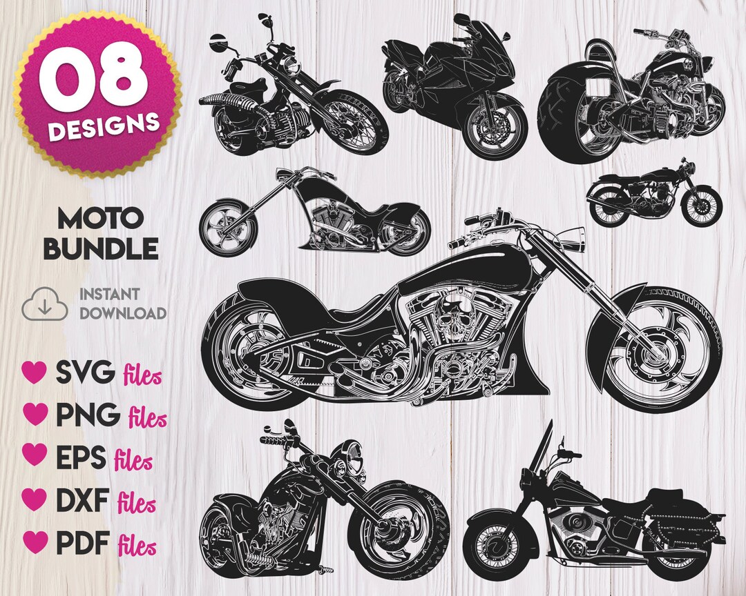 Motorcycles SVG Bundle, Motorcycles Silhouette Svg, Motorcycles Vector ...