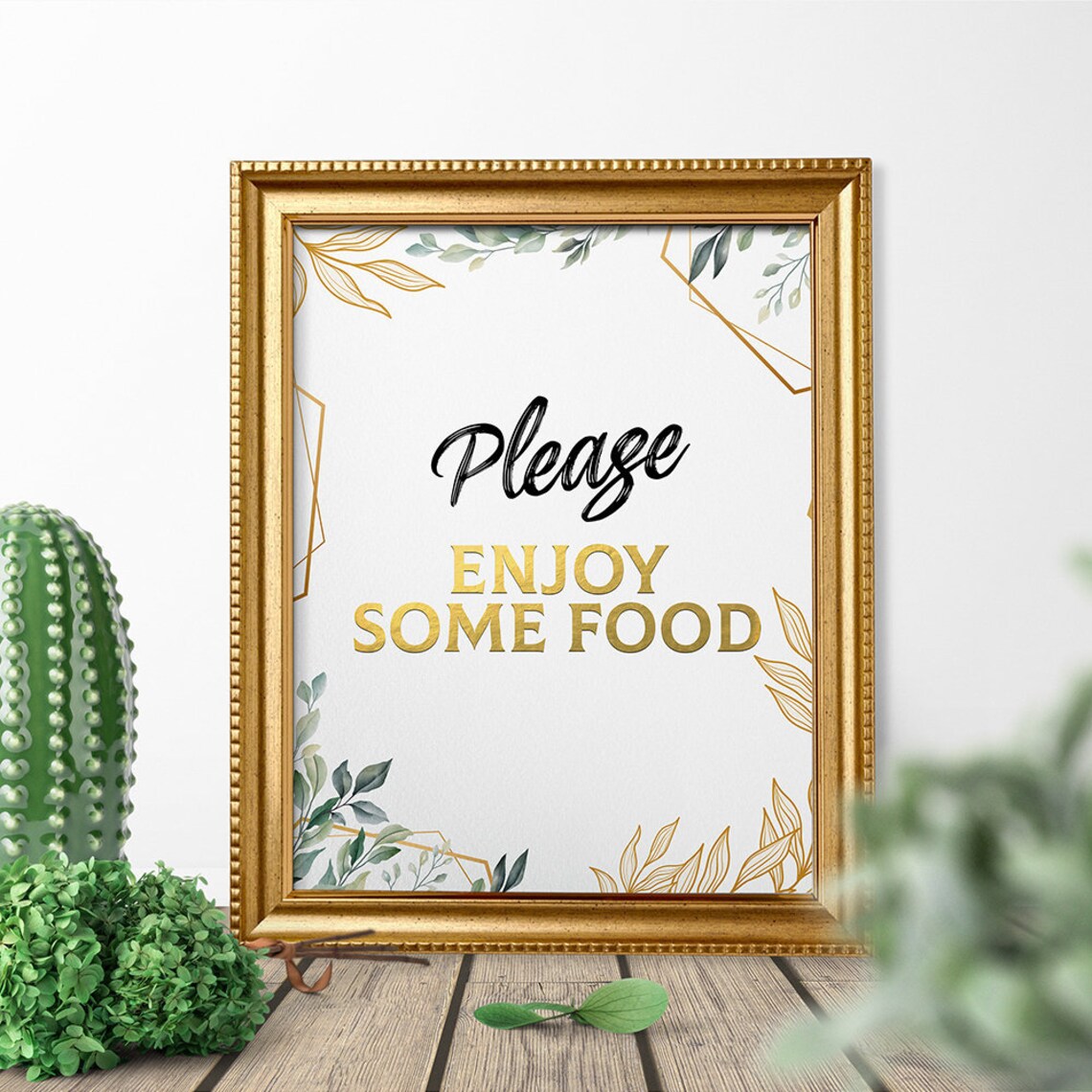 Please Enjoy Some Food Printable Sign, Baby Shower Sign, Printable ...