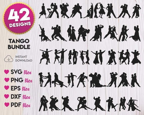 Tango Silhouette SVG Tango SVG Bundle Tango Dancer SVG | Etsy