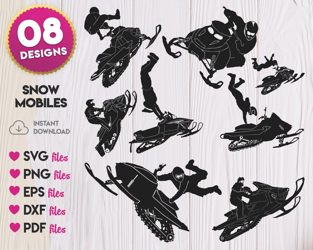 X-tream Snowmobile SVG Bundle, Snowmobile Silhouette Svg - Etsy