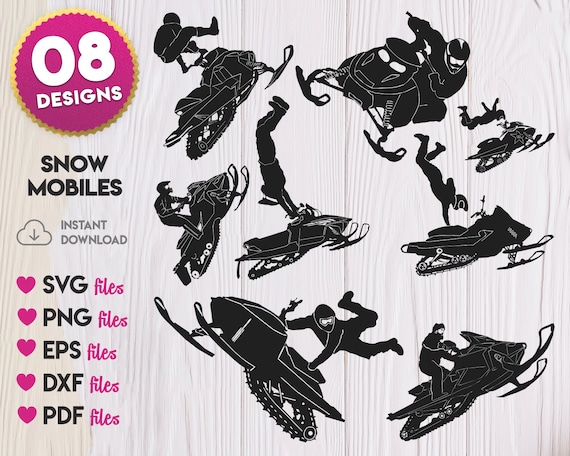 X-tream Snowmobile SVG Bundle Snowmobile Silhouette Svg | Etsy