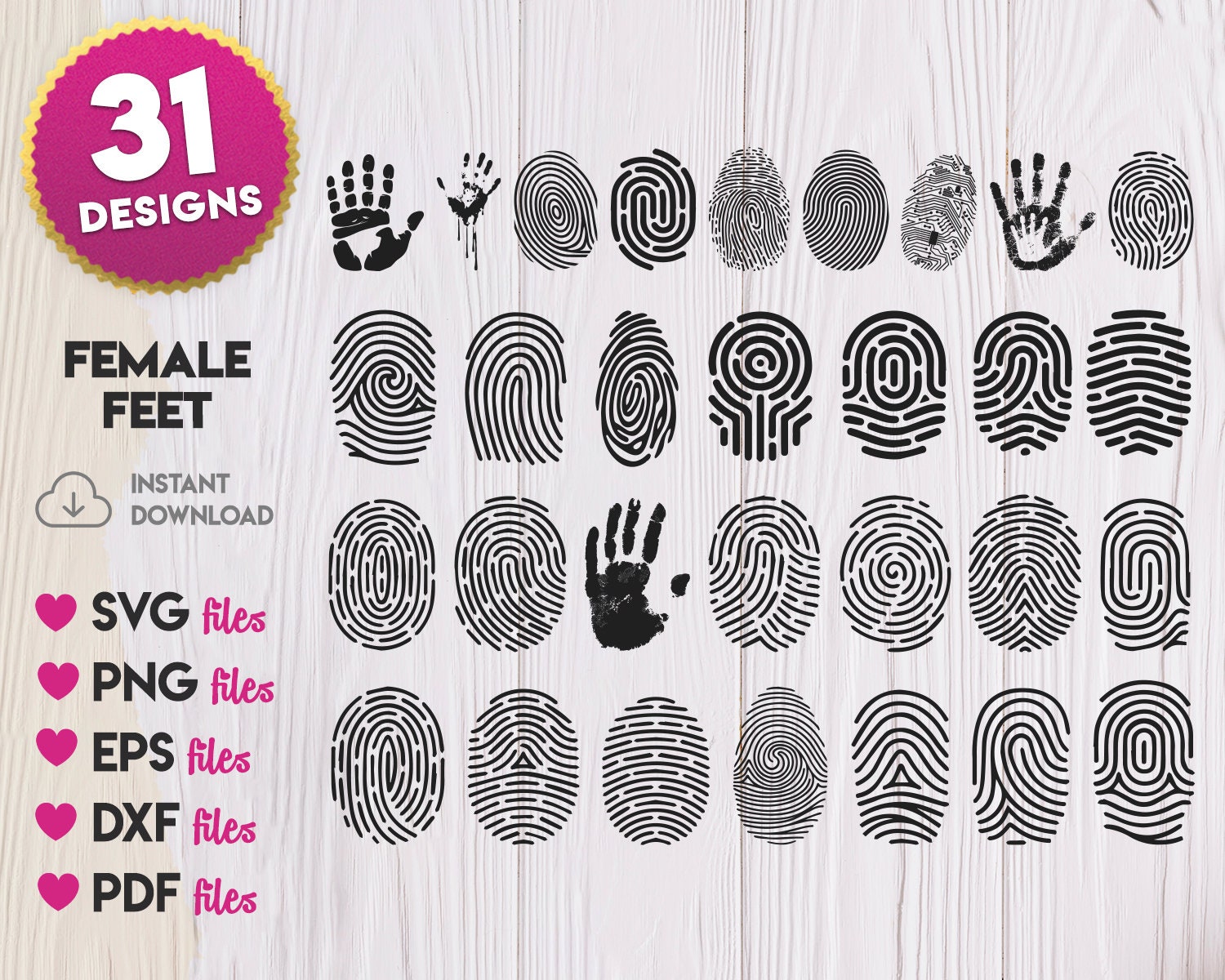 Fingerprints SVG, Fingerprints Silhouette SVG, Fingerprint Cliaprt ...