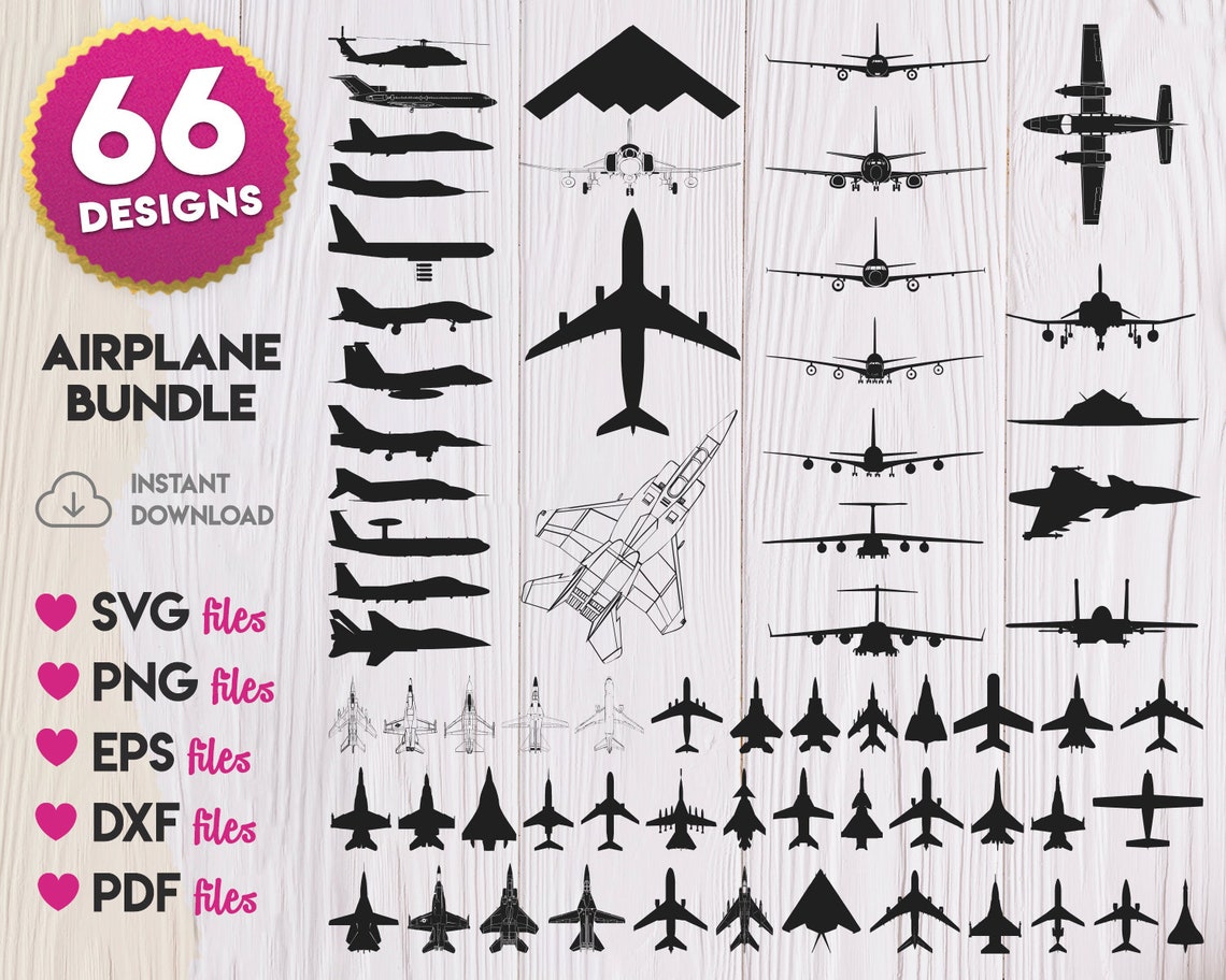 Airplane SVG, Airplane Silhouette, Airplane Vector, Airplane Clipart ...