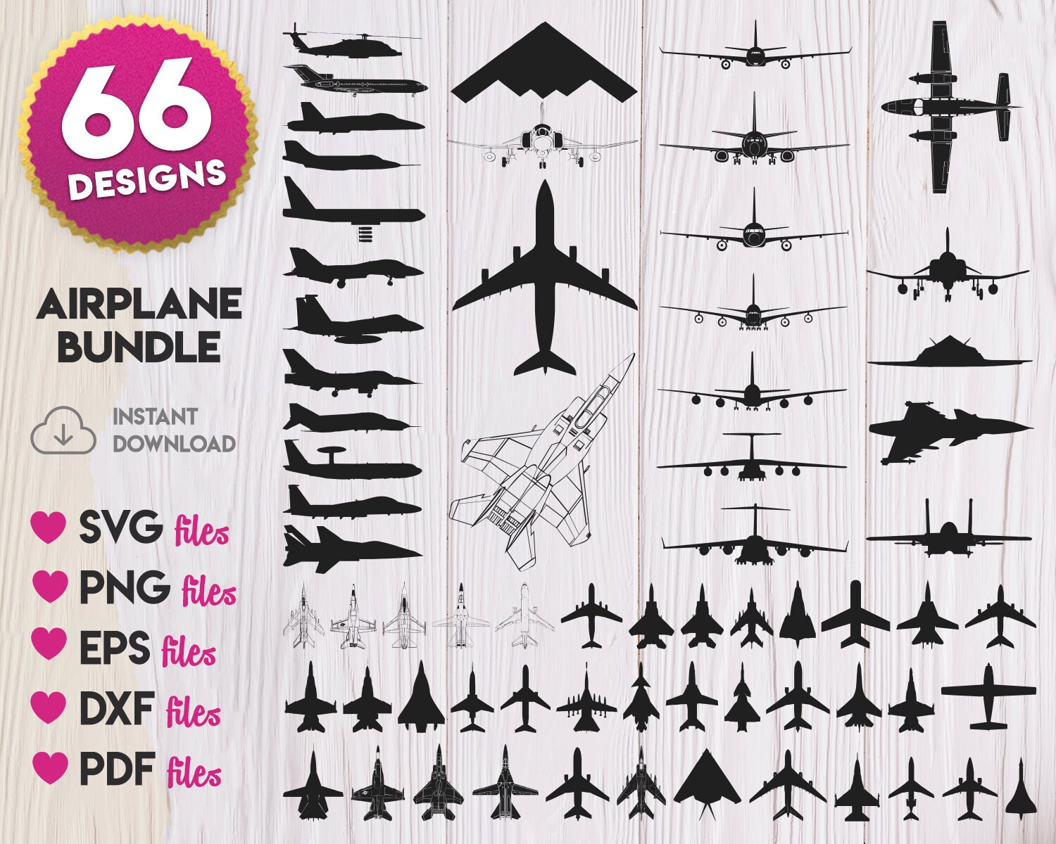 Airplane SVG, Airplane Silhouette, Airplane Vector, Airplane Clipart ...