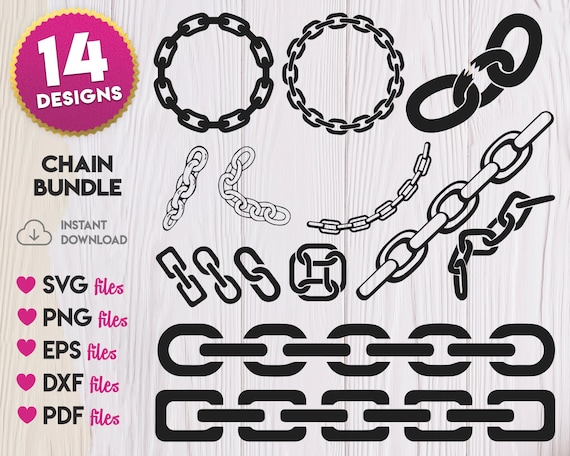 Chain SVG Chain Silhouette SVG - Etsy