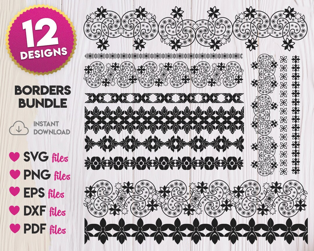 Borders SVG, Borders Silhouette Svg, Borders Cricut Svg - Etsy