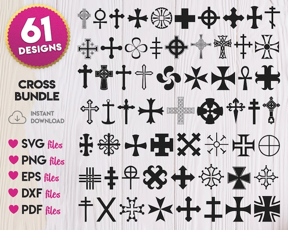 Cross SVG Bundle Cross Silhouette Svg Cross Cricut Cross - Etsy