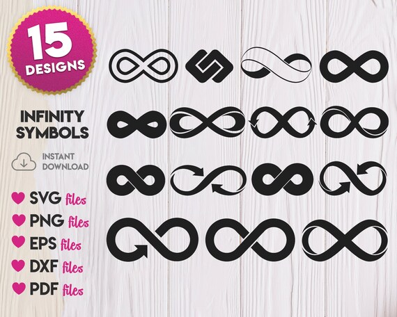 Infinity Symbols SVG Infinity Symbols Silhouette Svg - Etsy Canada