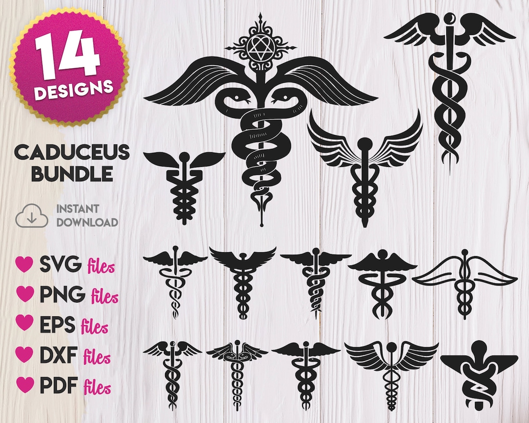 Caduceus SVG, Caduceus Silhouette SVG - Etsy