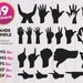 Hands SVG Bundle, Hands Silhouette Svg, Hand Cricut, Hand Vector, Hand ...