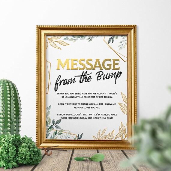 Message From the Bump Sign Message From the Bump Printable - Etsy