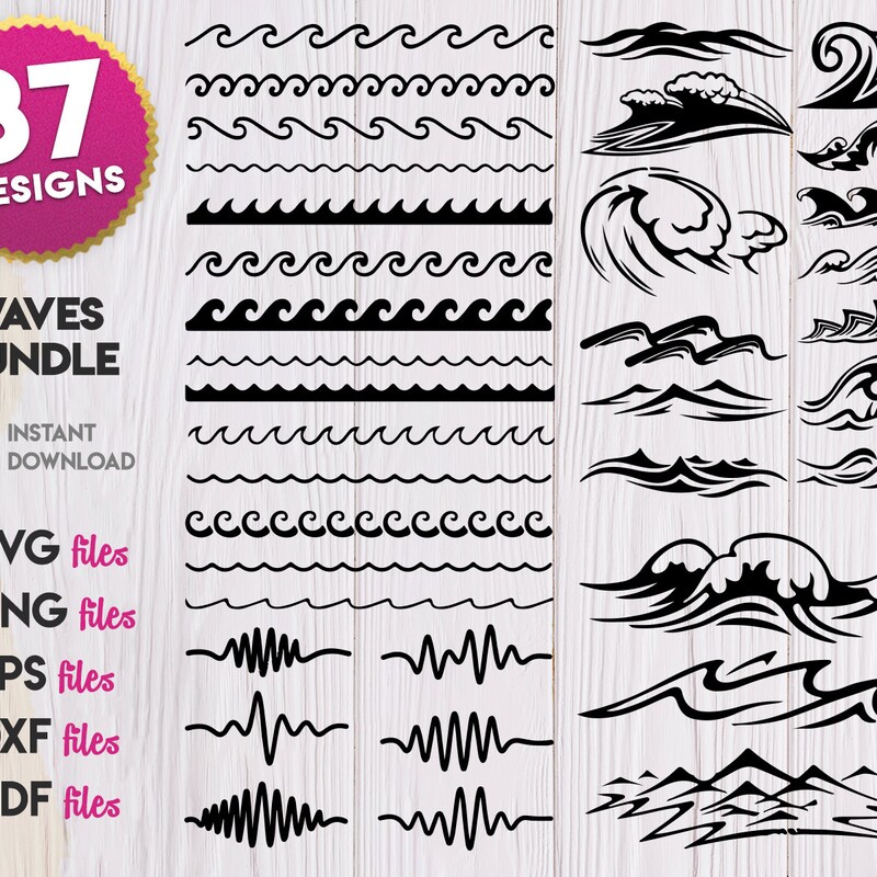 Wave Svg - Etsy