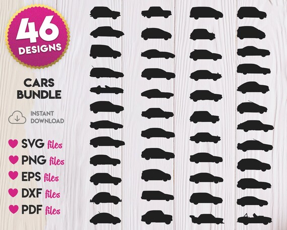 Autos Silhouette SVG Auto SVG | Etsy