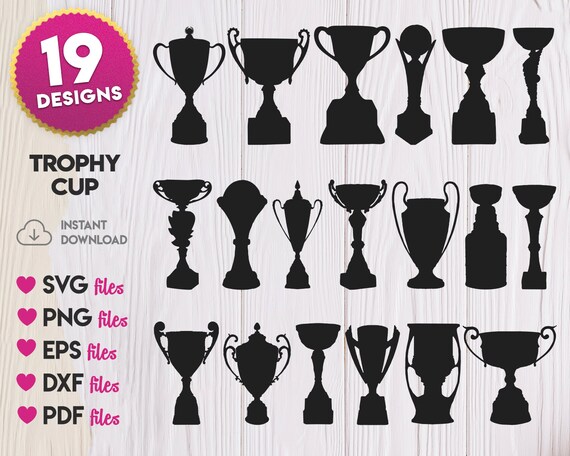 Trophy Cup SVG Bundle Trophy PNG Trophy Vector Prize - Etsy